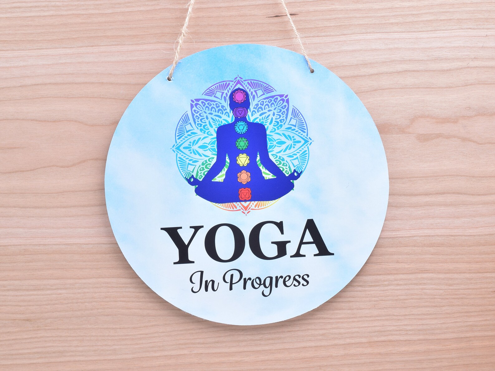 Yoga in Progress Sign Chakra Symbols Namaste - Etsy UK