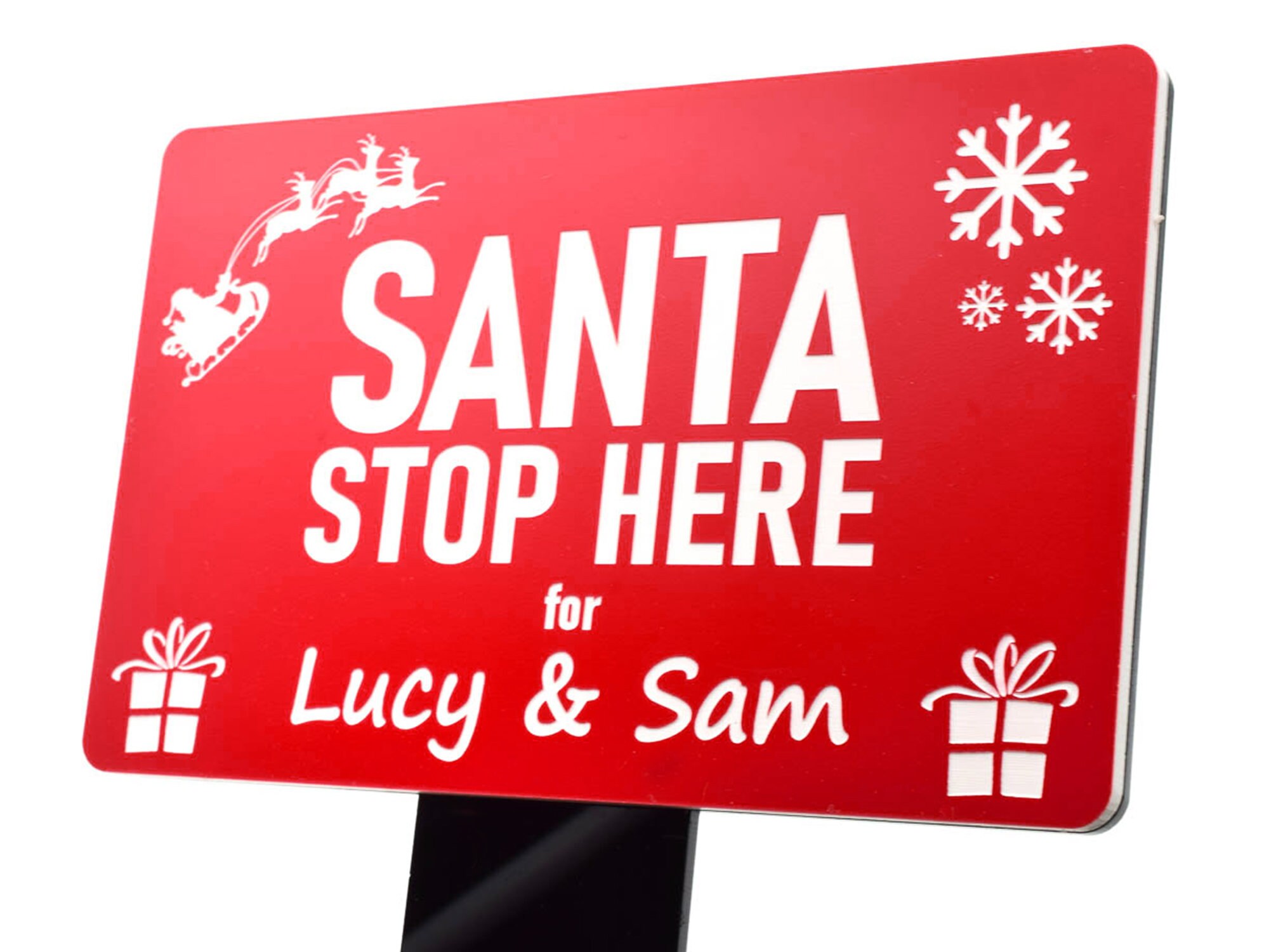 Santa Stop Here Sign Christmas Garden Decoration Stake - Etsy UK