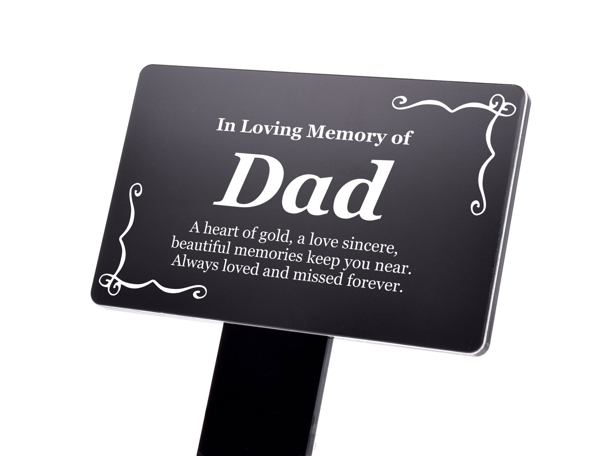 Engraved Dad Memorial Plaque Stake father's Day / Dad - Etsy UK