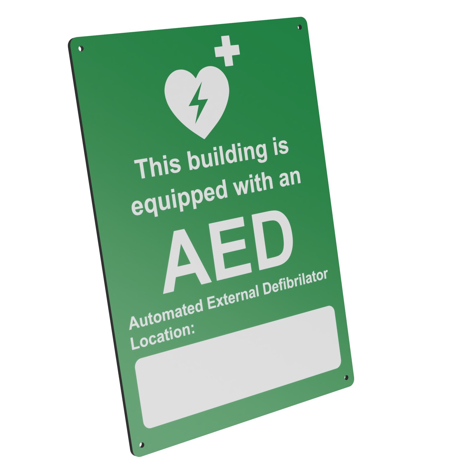 A4 AED Sign: Durable Aluminum Composite, UV Printed, Exterior Use - Etsy