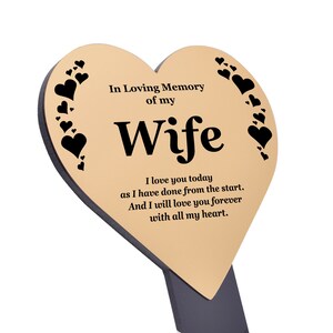 Wife Engraved Memorial Plaque Stake - Etsy