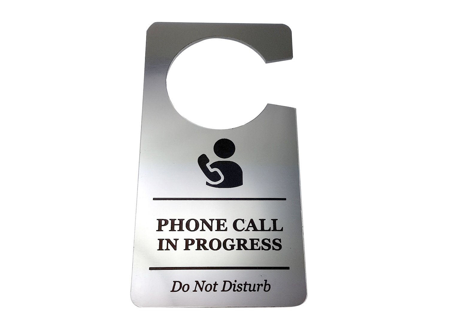 Phone Call in Progress, Do Not Disturb - Generic Silver, Room Door Sign ...