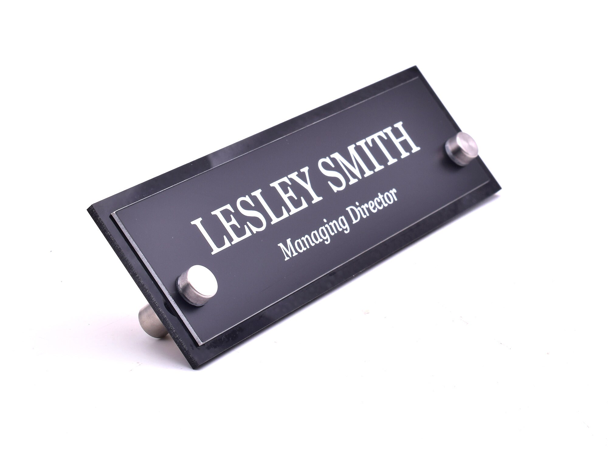 Personalised Desktop Sign Engraved Desk Plaque With Name and | Etsy