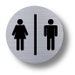 Elegant Toilet Sign - 70mm Circular - Metallic Steel Finish - Etsy