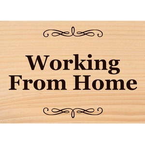 Working From Home Hanging Office Decorative Sign - Etsy UK
