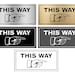 This Way Pointing Finger Directional Adhesive Sign - Ideal Sticker ...