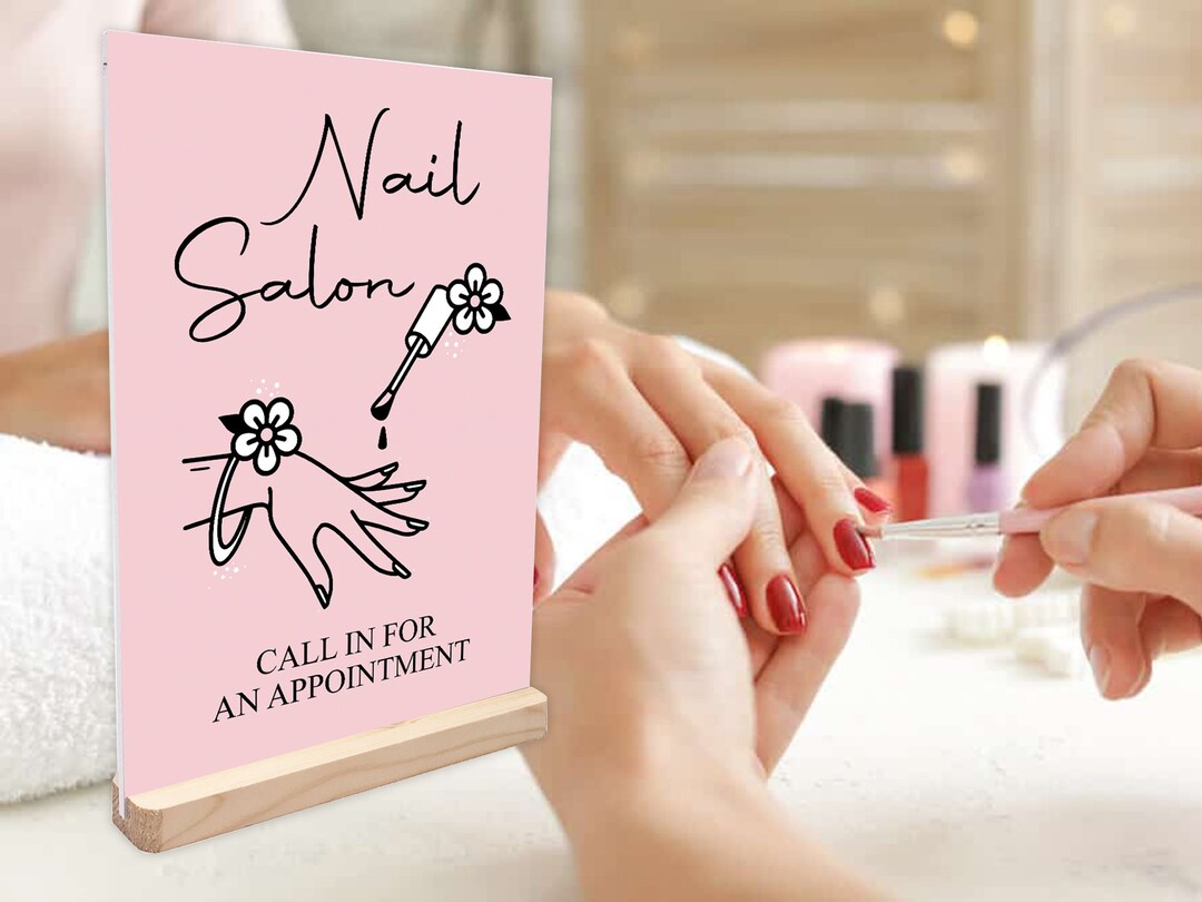 Nail Salon Sign Beauty Signage A4 Size - Etsy
