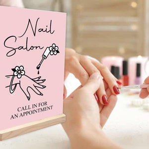 Nail Salon Sign Beauty Signage A4 Size - Etsy