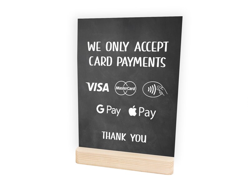 Card Payments Only Freestanding Sign - Etsy