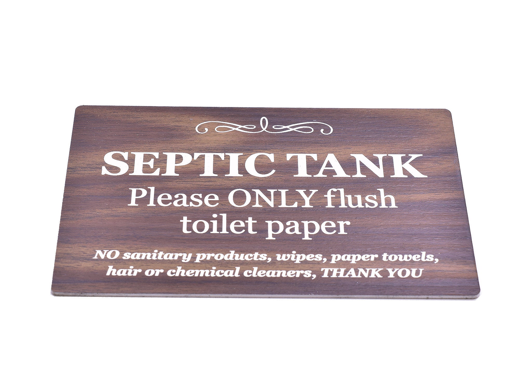 Septic Tank Sign With Adhesive Stylish Wood Effect Plaque - Etsy Australia