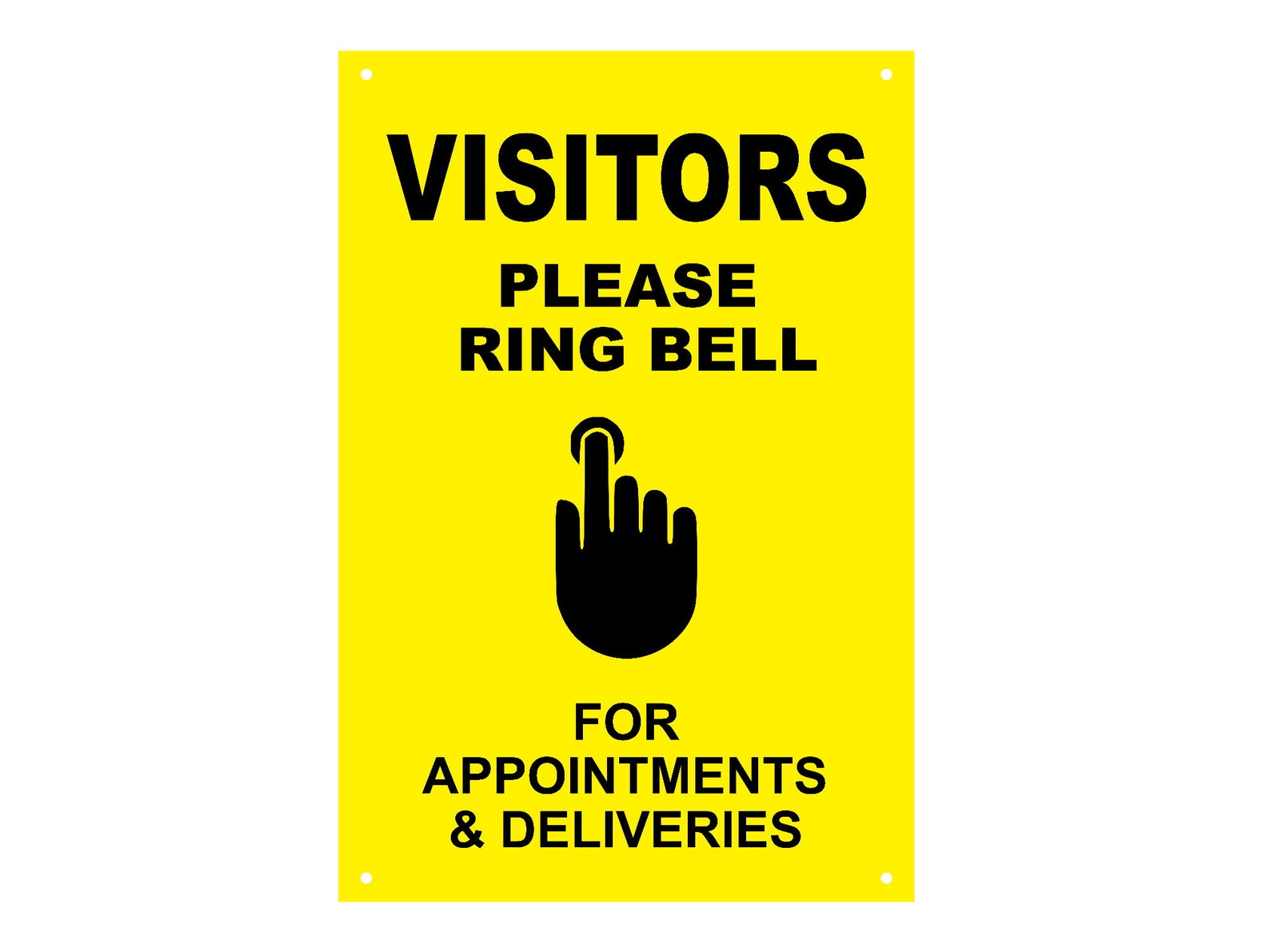 VISITORS Please Ring Bell for Appointments & Deliveries, Entrance ...