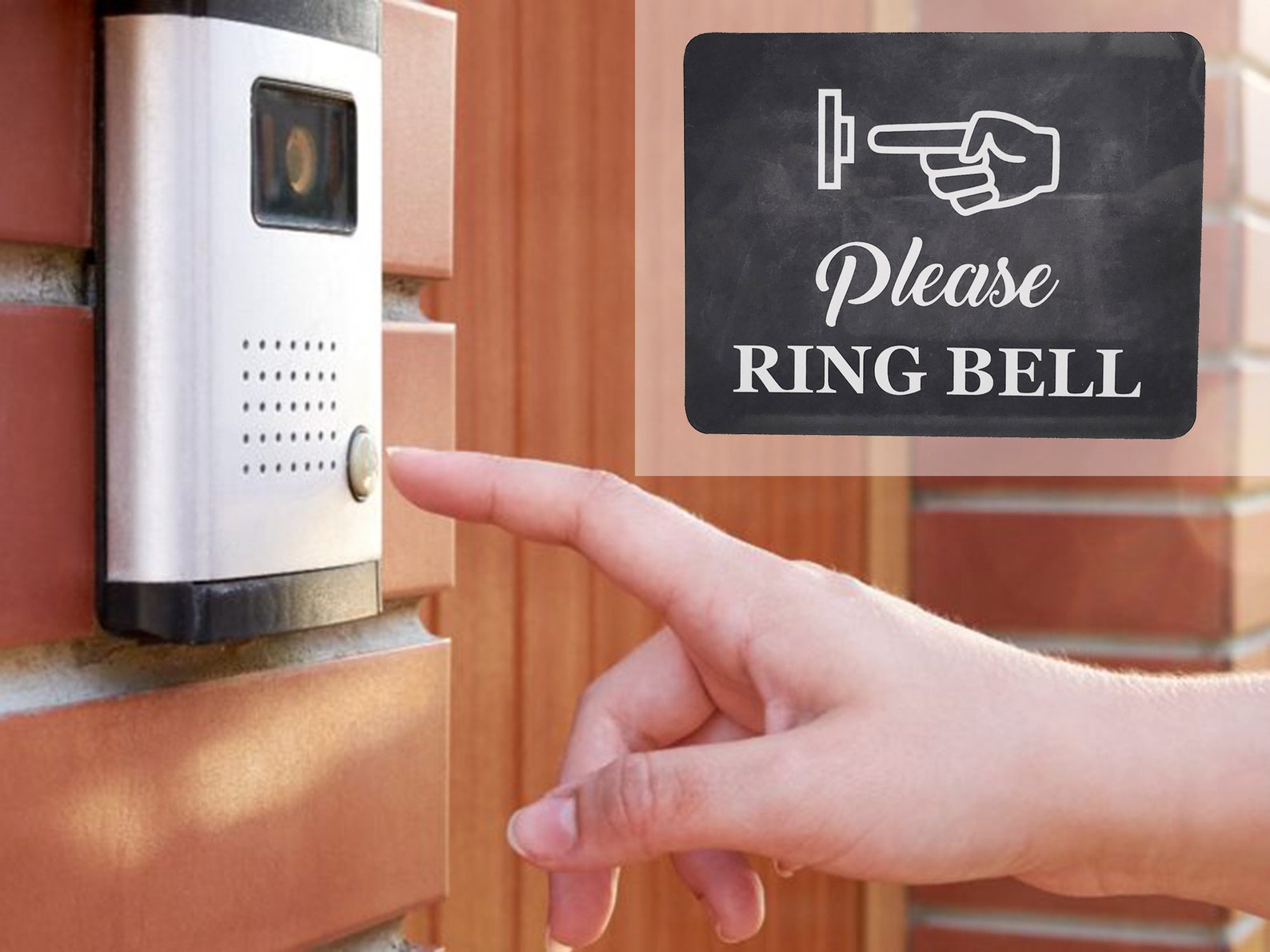 Please Ring Bell Sign Adhesive Sticker Notice - Etsy
