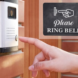 Please Ring Bell Sign Adhesive Sticker Notice - Etsy
