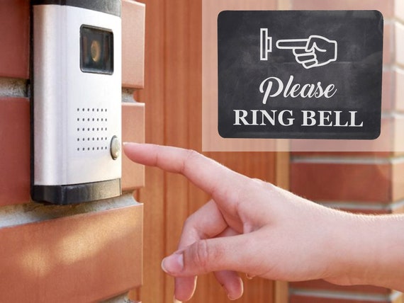 Please Ring Bell Sign Adhesive Sticker Notice - Etsy