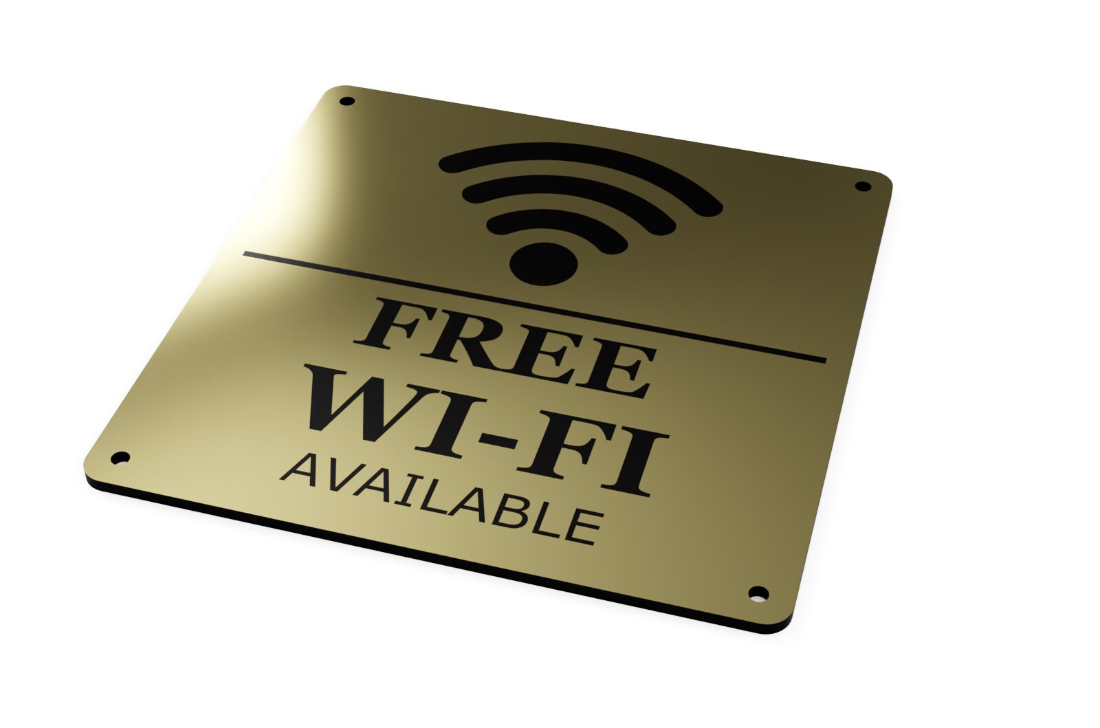 Free Wi-fi Sign: UV Resistant Acrylic, Indoor/outdoor (145 Mm) - Etsy UK