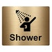 Shower Sign Adhesive Sticker Notice, SILVER/GOLD/BLUE Engraved With ...