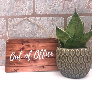 Out of Office Sign - Hang on Your Office Door, Notice You're Not In, Be ...