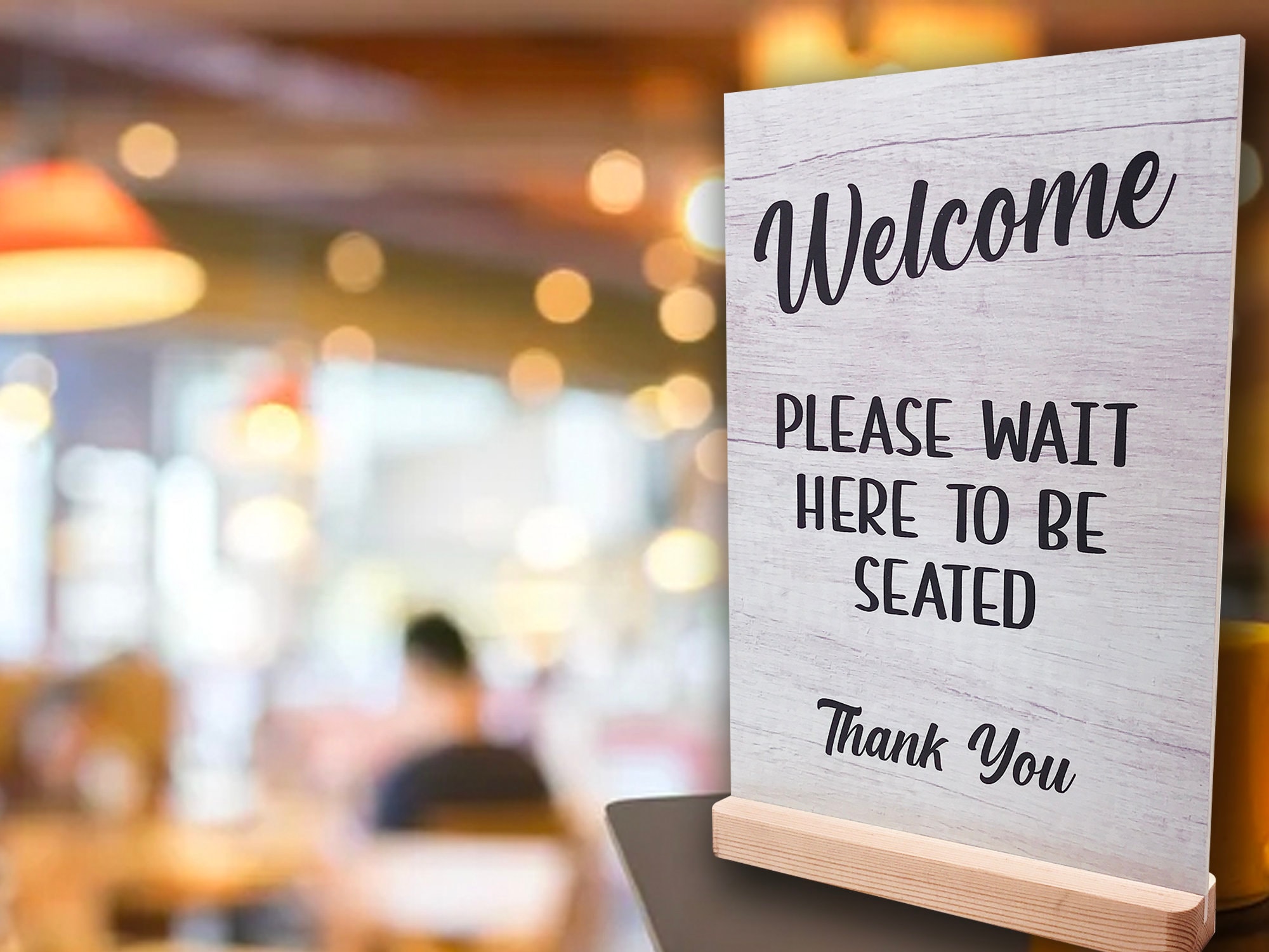 Please Wait Here to Be Seated Sign Available as Freestanding - Etsy UK