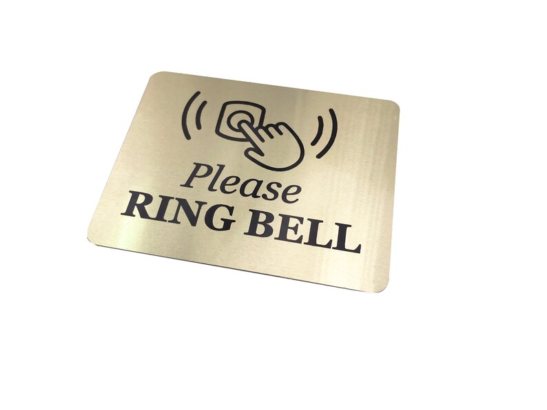 Please Ring Bell Sign Adhesive Sticker Notice - Etsy