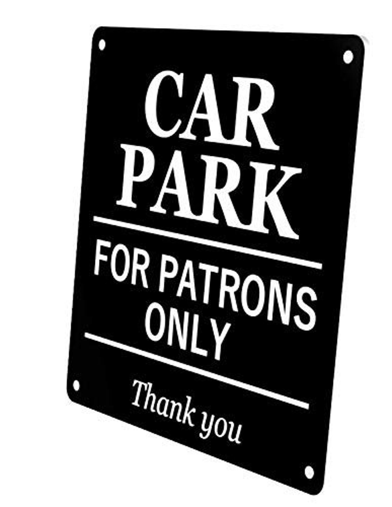 Car Park for Patrons Only Sign in A Choice of Colours Large - Etsy