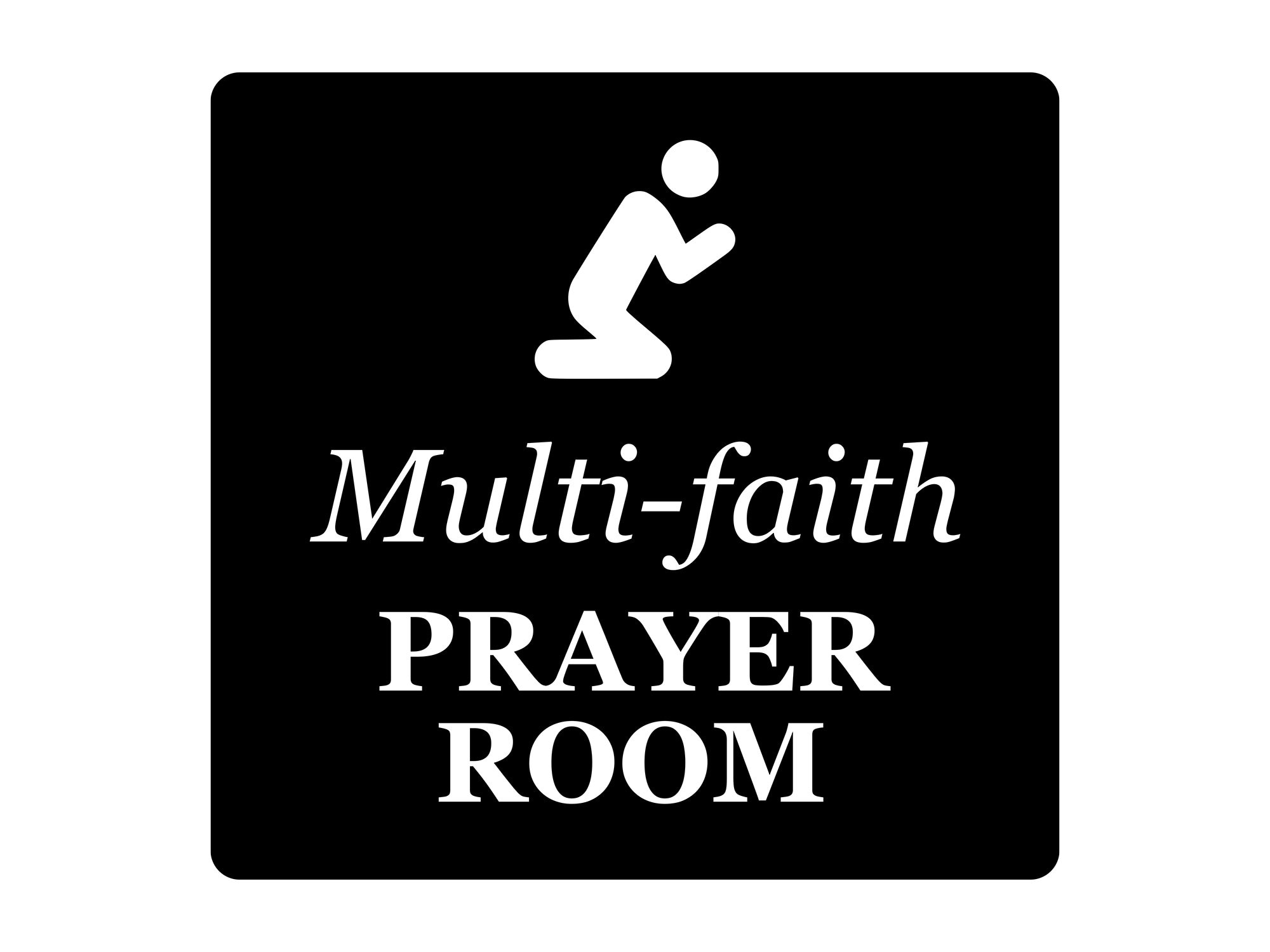 Multi-Faith Prayer Room Adhesive Door Sign Gold / Silver / | Etsy