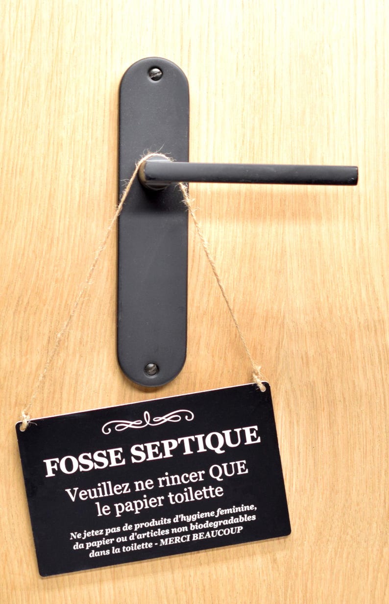Septic Tank Toilet Sign: Aluminum WC Plaque (140x90mm) - Etsy