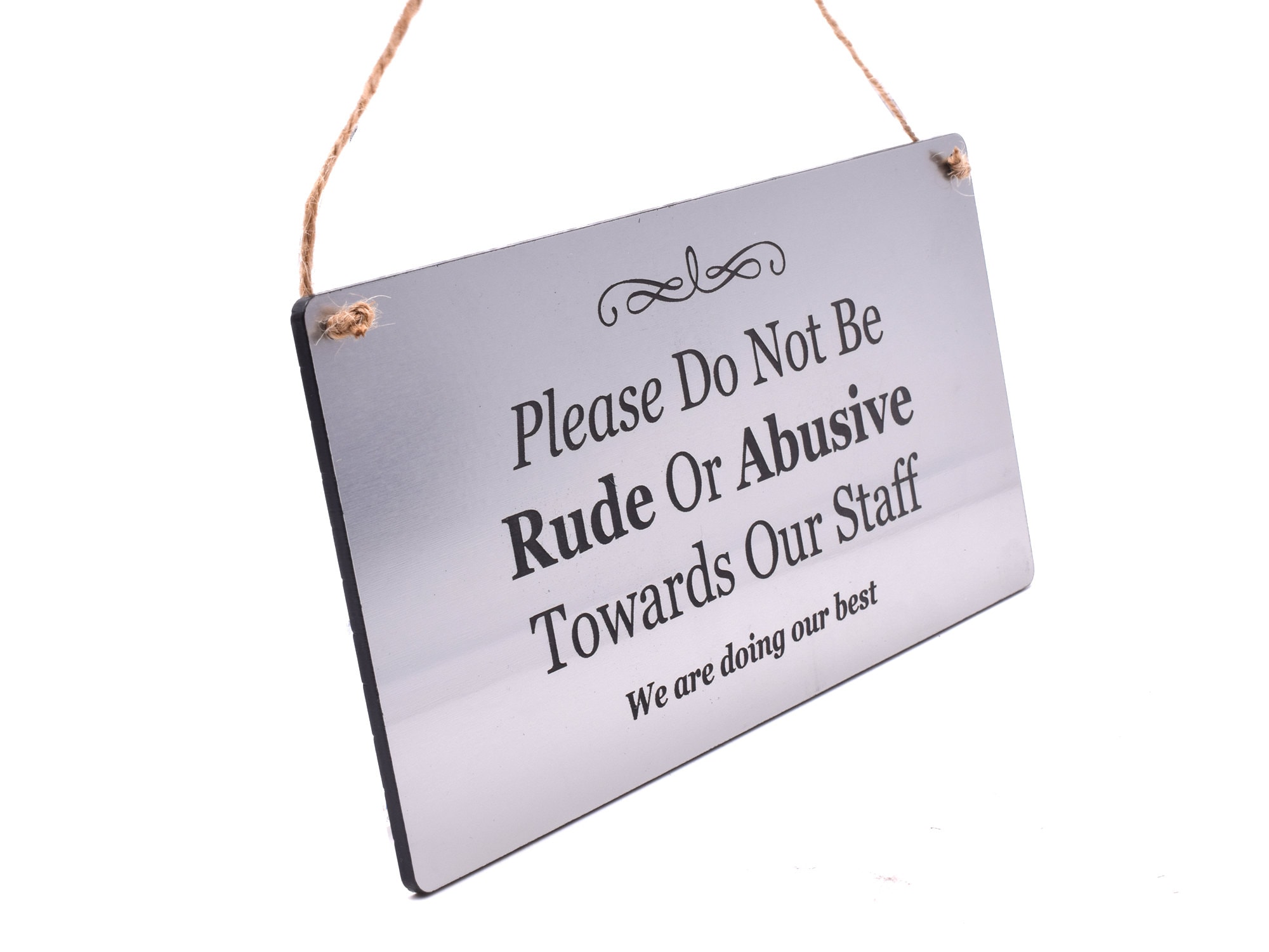 Polite Notice Acrylic Sign: Pub, Bar, Restaurant Staff Reminder - Etsy