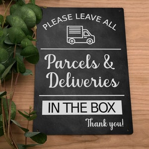Parcel & Delivery Box Sign - Etsy