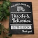 Parcel & Delivery Box Sign - Etsy