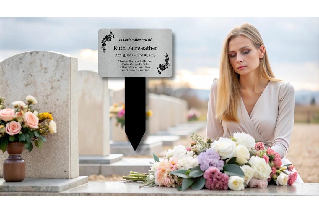Personalised Memorial Stake - Plaque, Grave Marker, Outdoor Garden ...