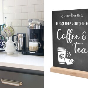 Please Help Yourself to Coffee & Tea Sign / Notice - Etsy UK