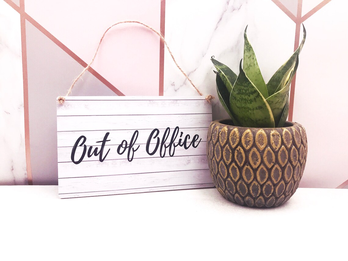 Out of Office Sign Hang on Your Office Door Notice | Etsy