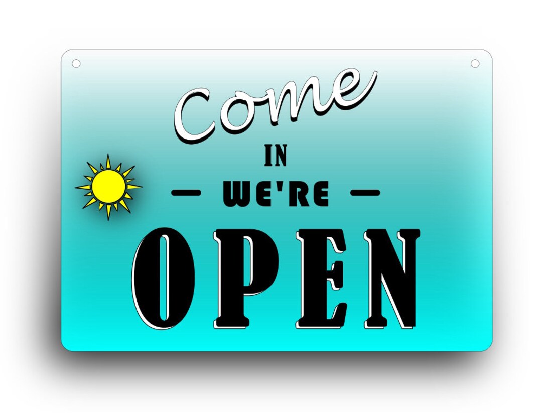 A5 Reversible Open Closed Sign - Contemporary Design, UV Printed ...
