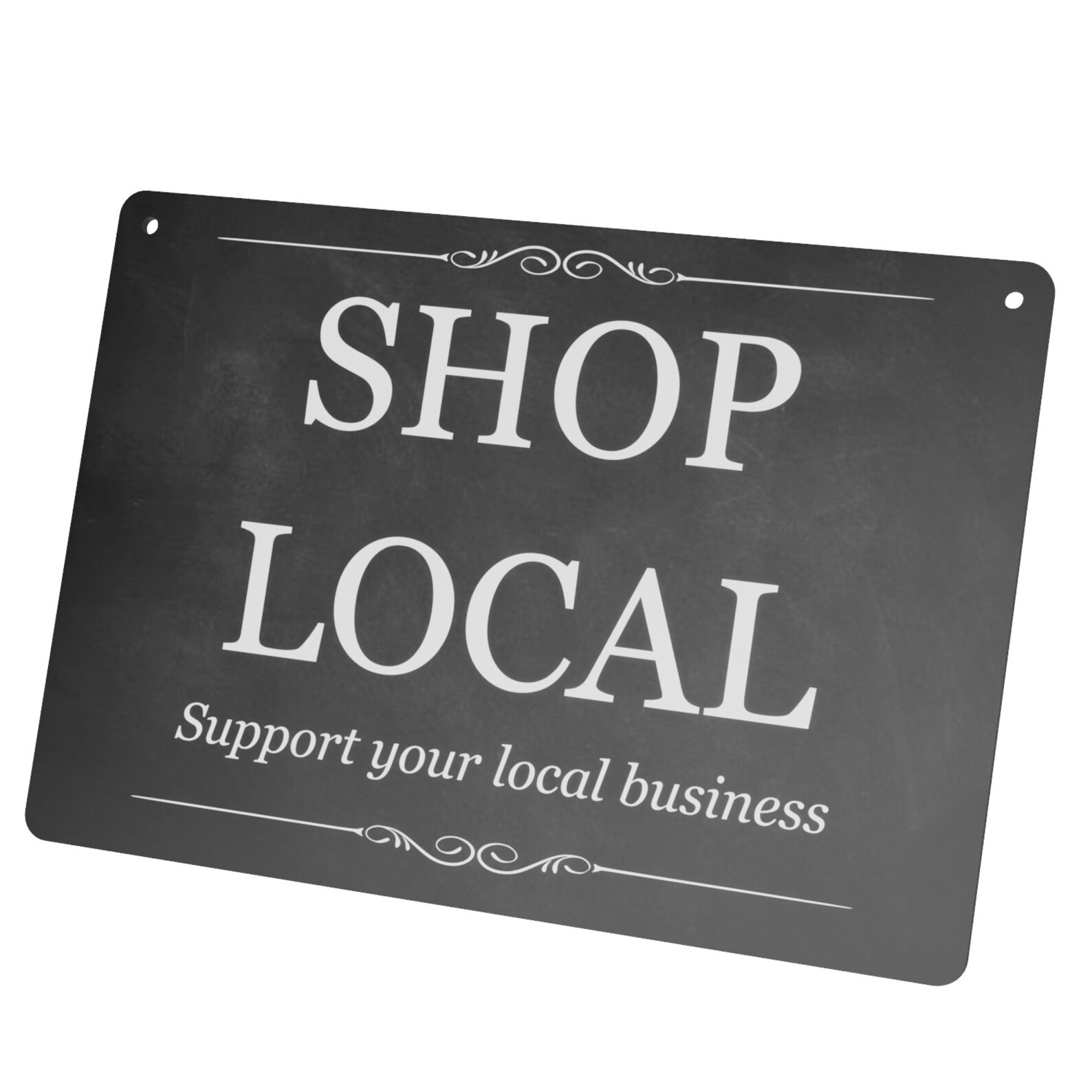 SHOP LOCAL A5 Sign - Aluminium Composite, UV Printed, Outdoor Use, Easy ...