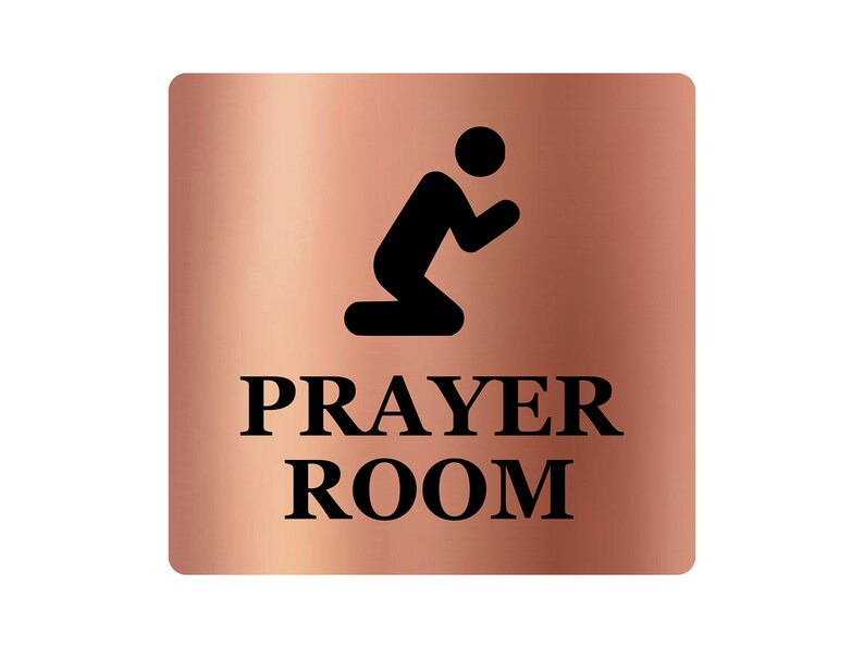 Prayer Room Adhesive Door Sign Gold / Silver / Copper or | Etsy