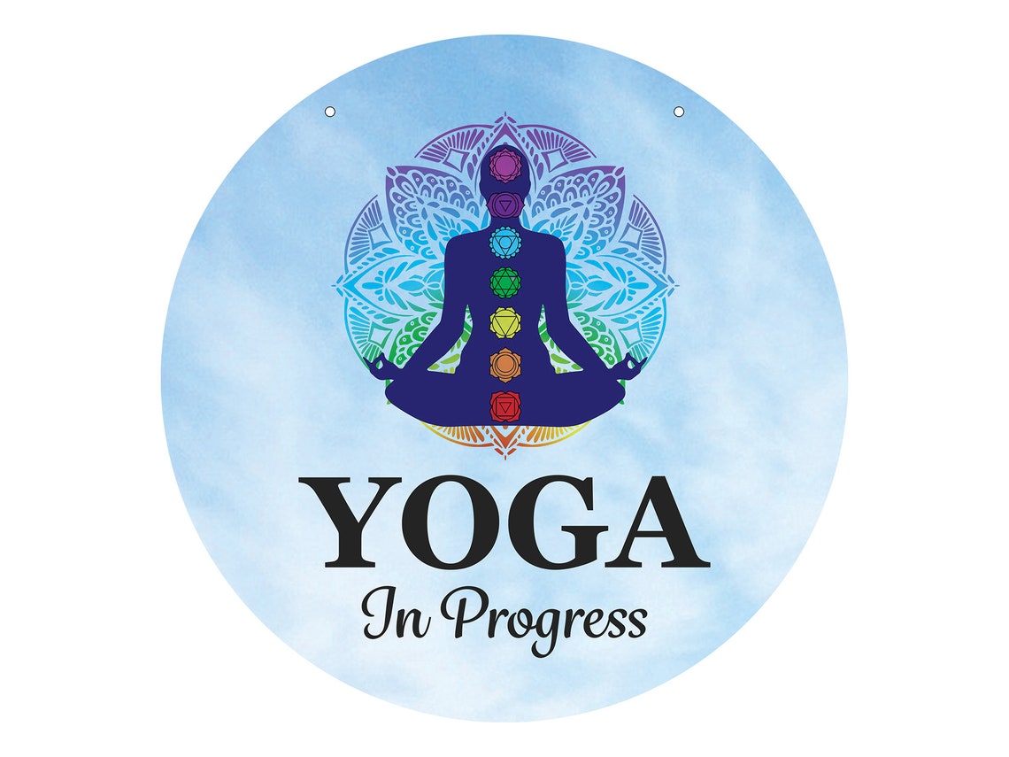 Yoga in Progress Sign Chakra Symbols Namaste - Etsy UK