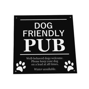 Dog Friendly Pub Engraved Sign - Etsy UK