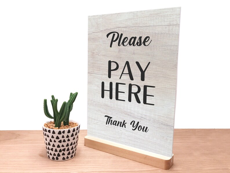 Please Pay Here Freestanding Sign - Etsy