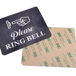 Please Ring Bell Sign Adhesive Sticker Notice - Etsy