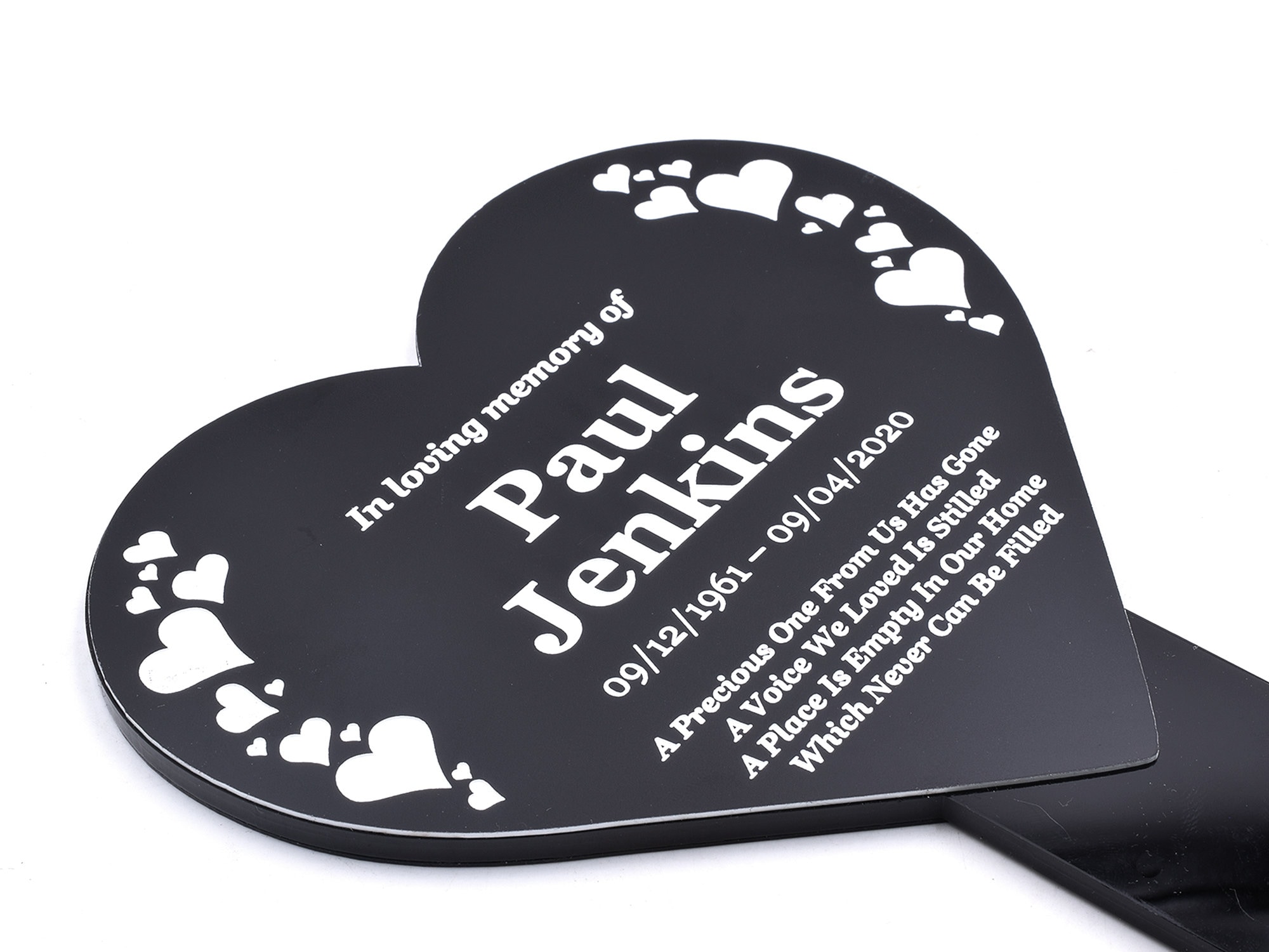 Personalised Hearts Memorial Engraved Heart Shaped Plaque - Etsy UK
