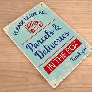 Parcel & Delivery Box Rustic Sign - Etsy
