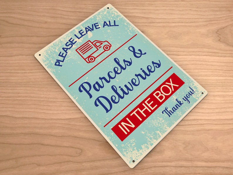 Parcel & Delivery Box Rustic Sign - Etsy