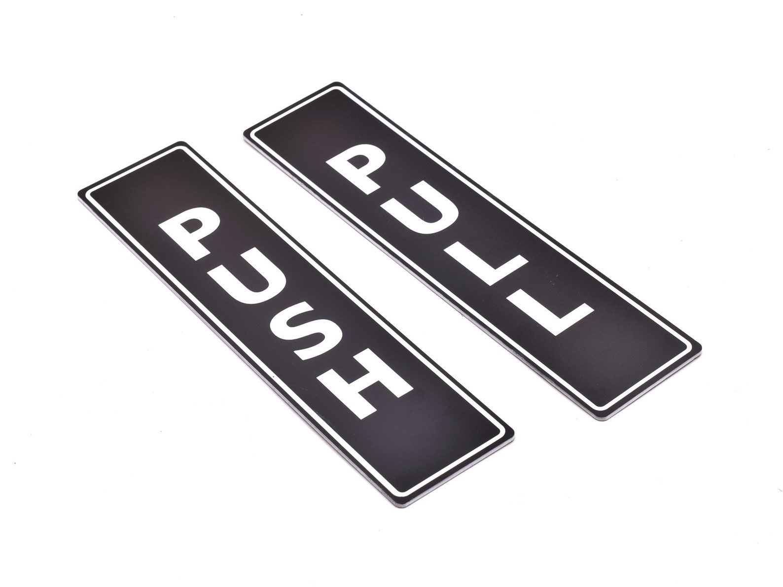 PUSH & PULL Adhesive Black and White Door Signs for | Etsy