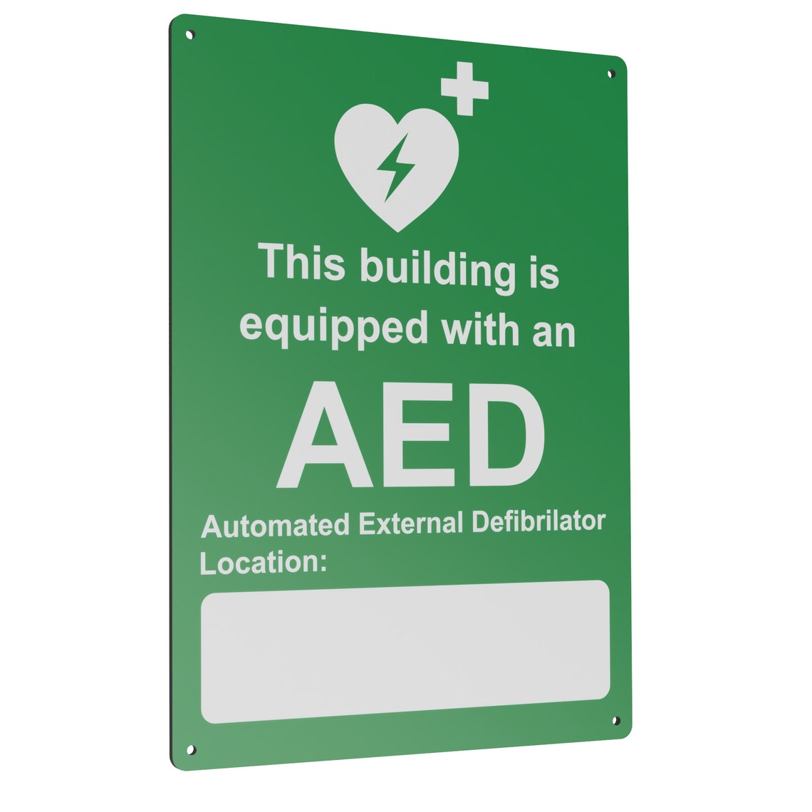 A4 AED Sign: Durable Aluminum Composite, UV Printed, Exterior Use - Etsy