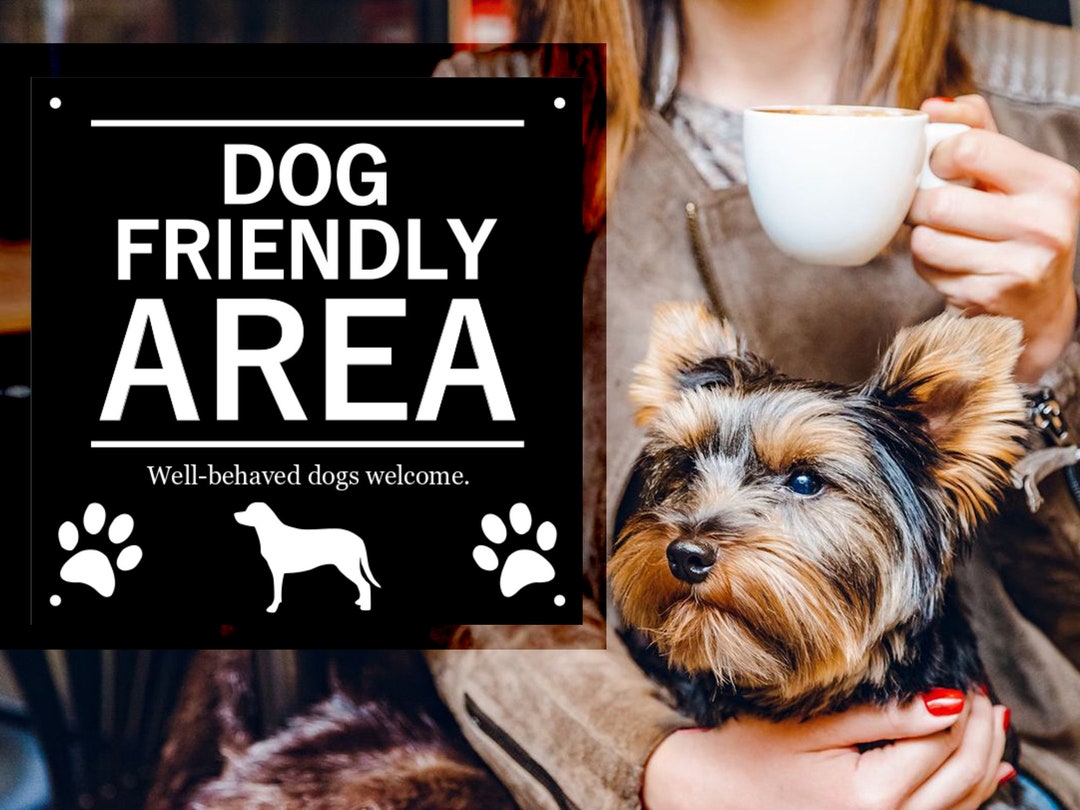 Dog Friendly Area Engraved Sign - Etsy UK
