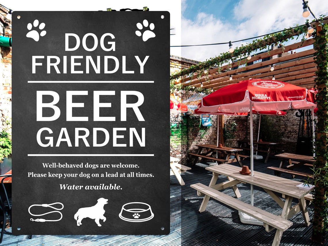 Dog Friendly Beer Garden Printed Sign - Etsy
