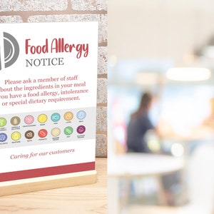 Food Allergy Icon Sign - Notice for Allergies and Intolerances - Etsy