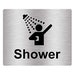 Shower Sign Adhesive Sticker Notice, SILVER/GOLD/BLUE Engraved With ...