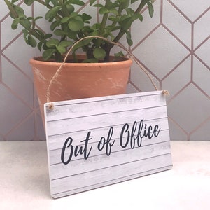 Out of Office Sign - Hang on Your Office Door, Notice You're Not In, Be ...