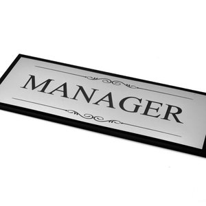 Manager Door / Room Sign, Adhesive Plaque - Etsy